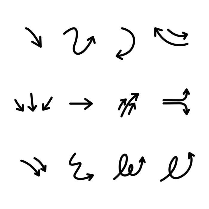 Handwriting Arrow Vector Art, Icons, and Graphics for Free Download