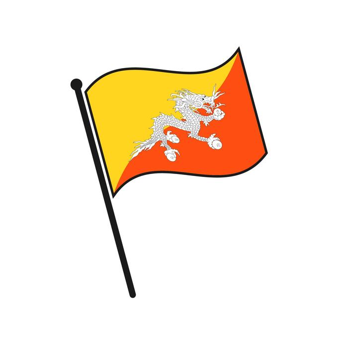 Bhutan Flag Vector Art, Icons, and Graphics for Free Download