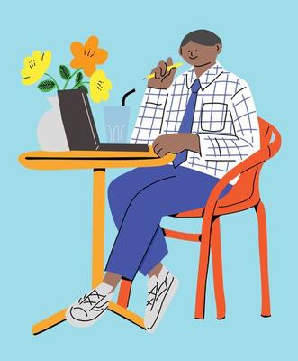 Man Computer Vector Art, Icons, and Graphics for Free Download