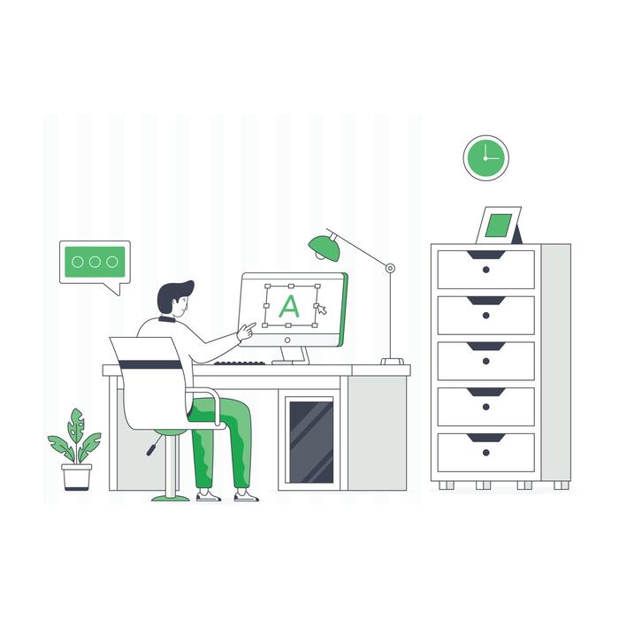 Computer Work Vector Art, Icons, and Graphics for Free Download