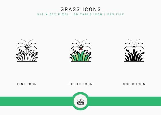 Grass Line Vector Art Icons And Graphics For Free Download