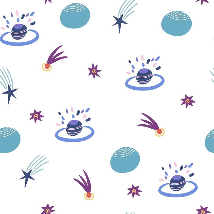 Space Seamless Pattern Vector Art, Icons, and Graphics for Free Download