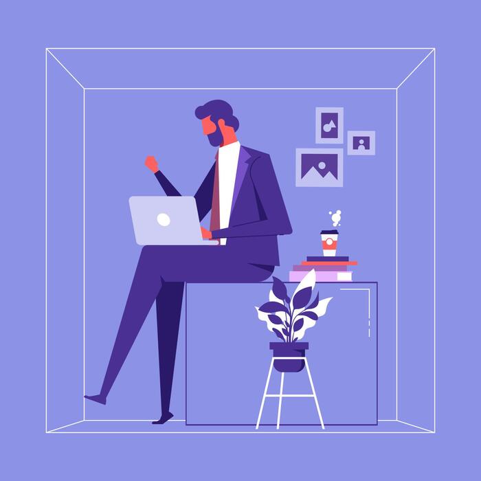 Man Computer Vector Art, Icons, and Graphics for Free Download