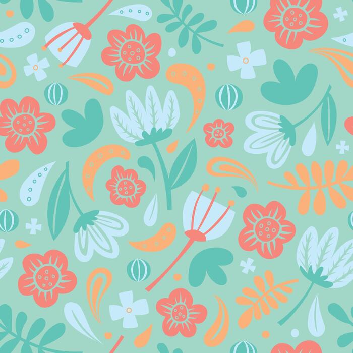 Spring Seamless Pattern Vector Art, Icons, and Graphics for Free Download