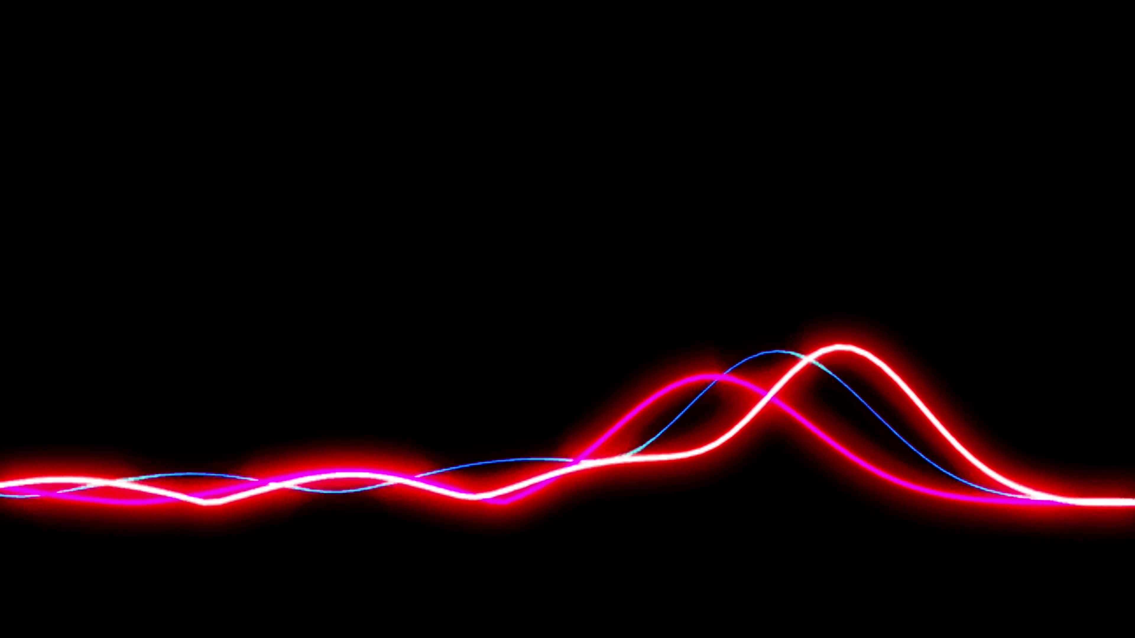 Animation colorful nois wave effect isolate on black background ...