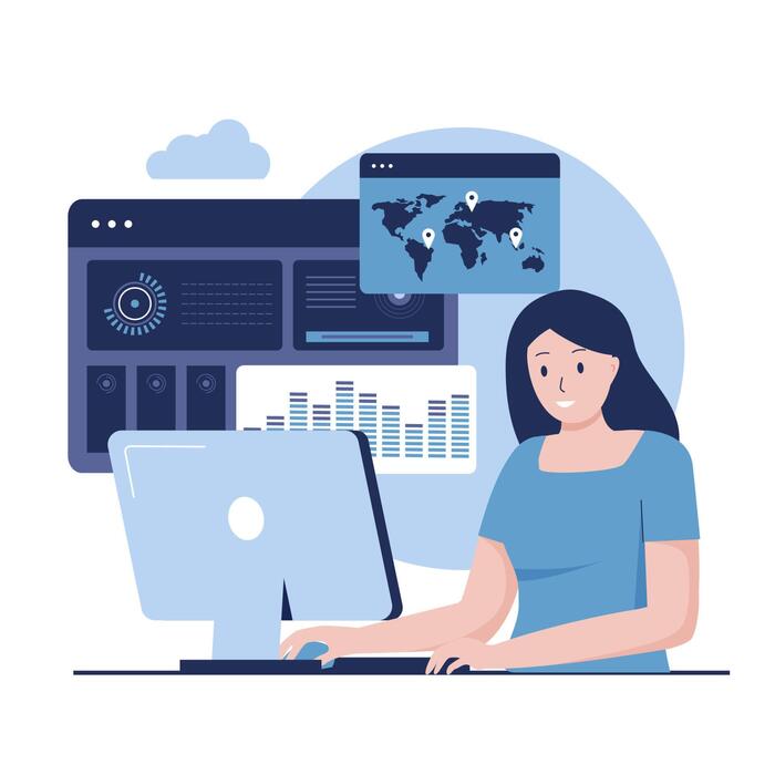 Monitoring System Vector Art, Icons, and Graphics for Free Download