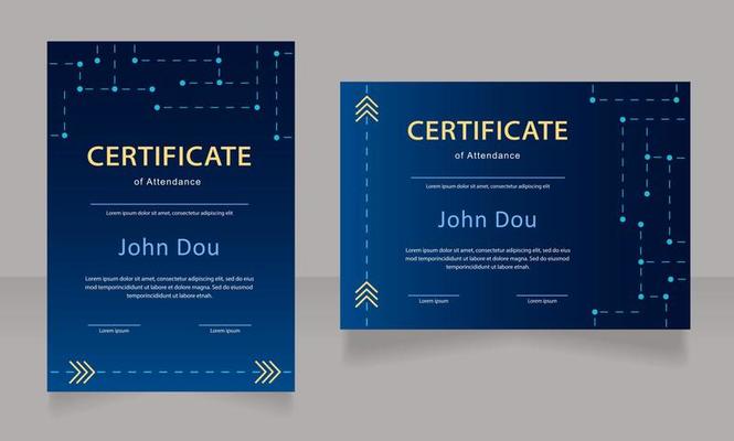 Computer Certificate Template Vector Art, Icons, and Graphics for Free ...