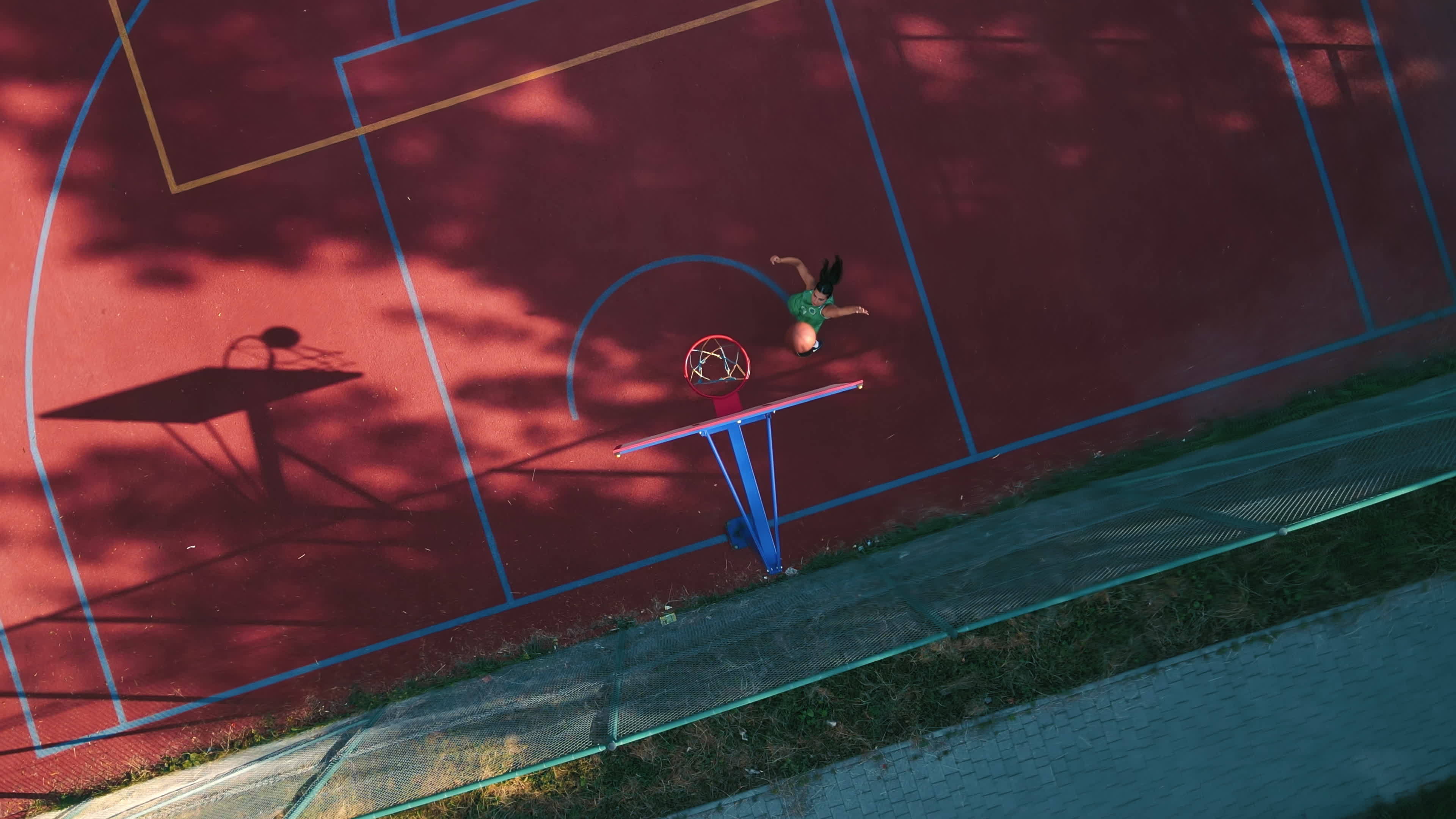 Athlete Basketball Player Throwing The Ball Into The Ring Woman athlete-basketball-player-throwing-the-ball-into-the-ring-woman