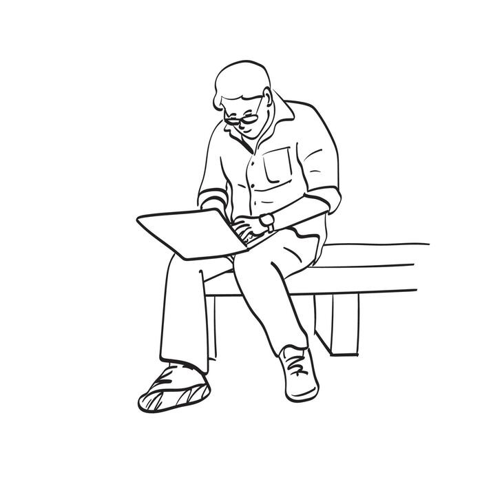 Man Computer Vector Art, Icons, and Graphics for Free Download