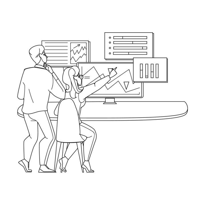 Line Drawing Business Vector Art, Icons, and Graphics for Free Download