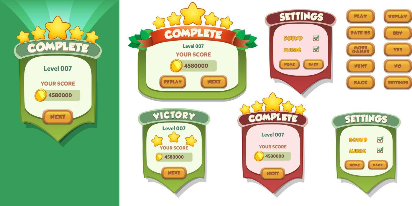 Game Ui Panel Vector Art, Icons, and Graphics for Free Download