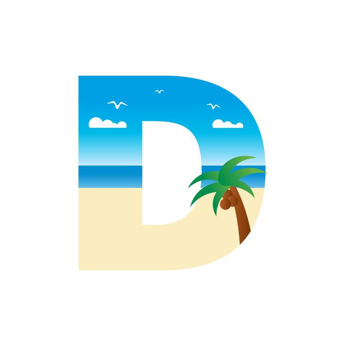 Beach Letters Vector Art, Icons, and Graphics for Free Download