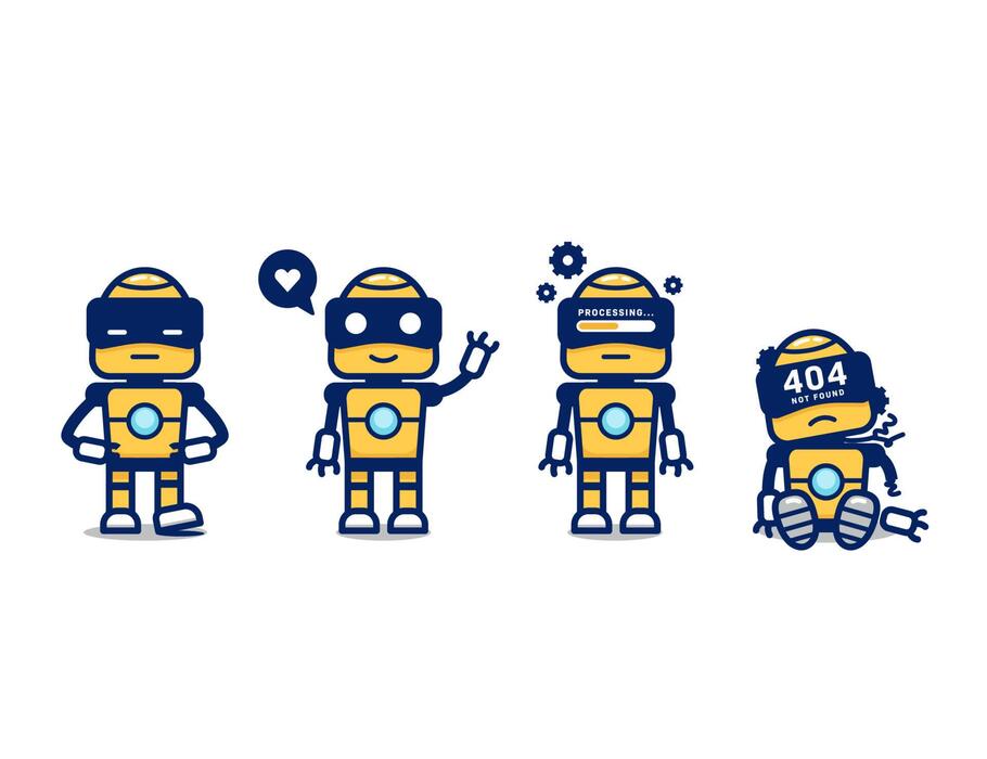 Robot Character Set Vector Art Icons And Graphics For Free Download