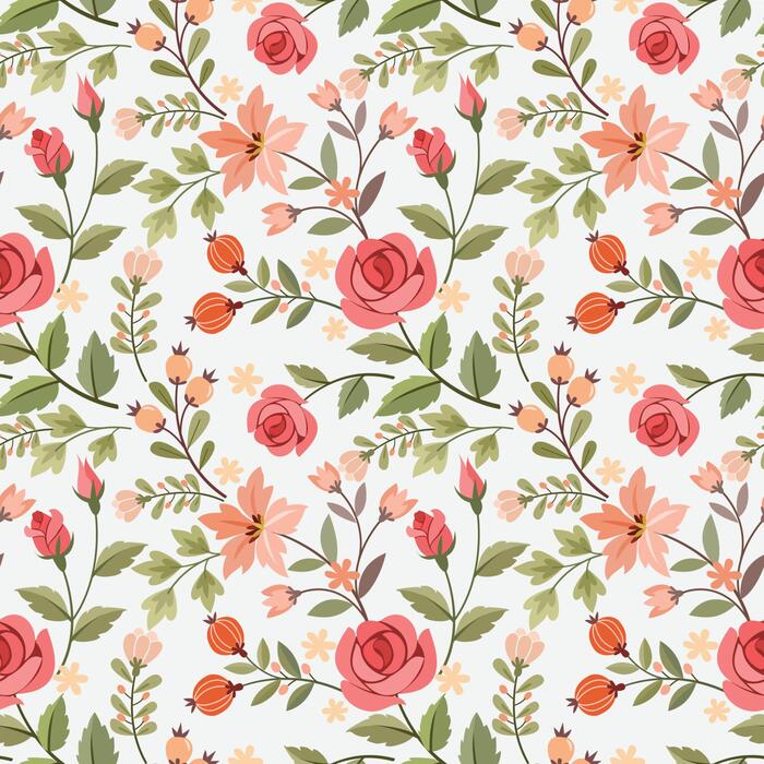Flower Pattern Vector Art, Icons, and Graphics for Free Download