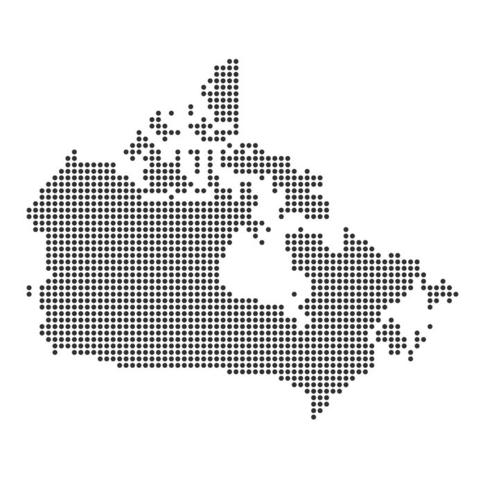 Canada Map Dots Vector Art, Icons, and Graphics for Free Download