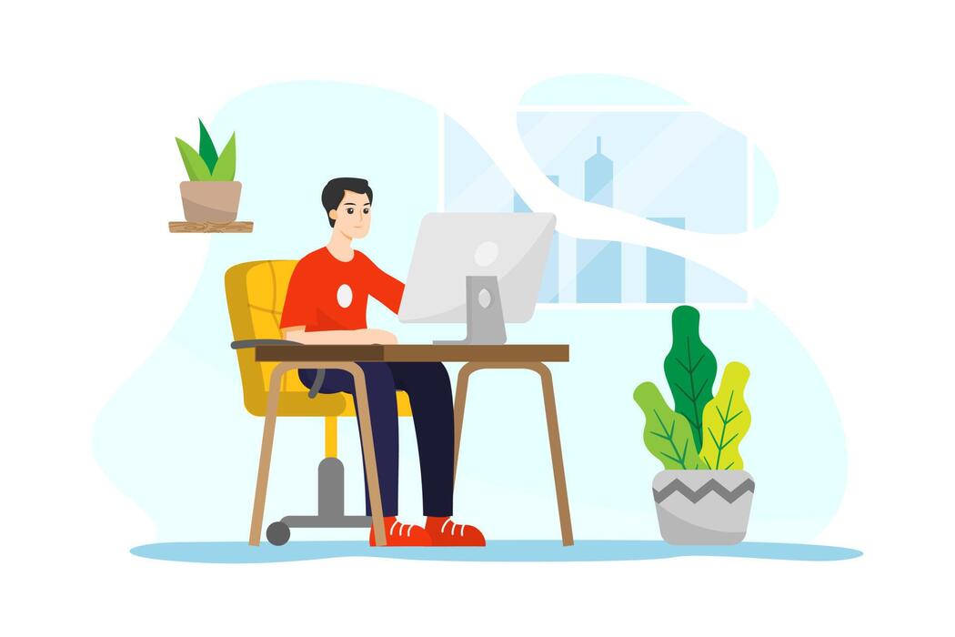 Man Computer Vector Art, Icons, and Graphics for Free Download
