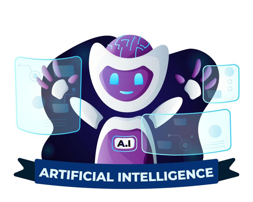 Artificial Intelligence Robot Vector Art, Icons, and Graphics for Free ...