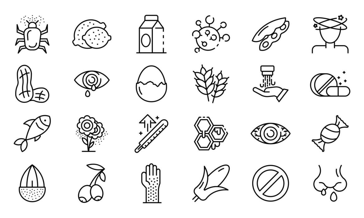 Food Allergy Icons Vector Art, Icons, and Graphics for Free Download