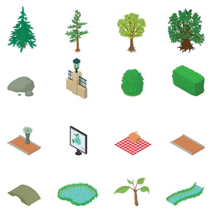 Landscape Architecture Symbols Vector Art, Icons, and Graphics for Free ...