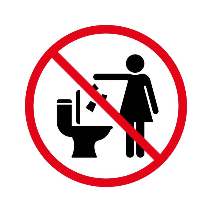 Do Not Throw Paper In The Toilet Vector Art, Icons, and Graphics for Free Download
