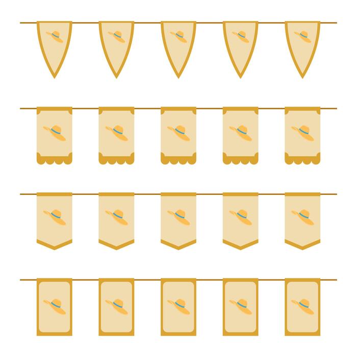 Bunting Border Vector Art, Icons, and Graphics for Free Download