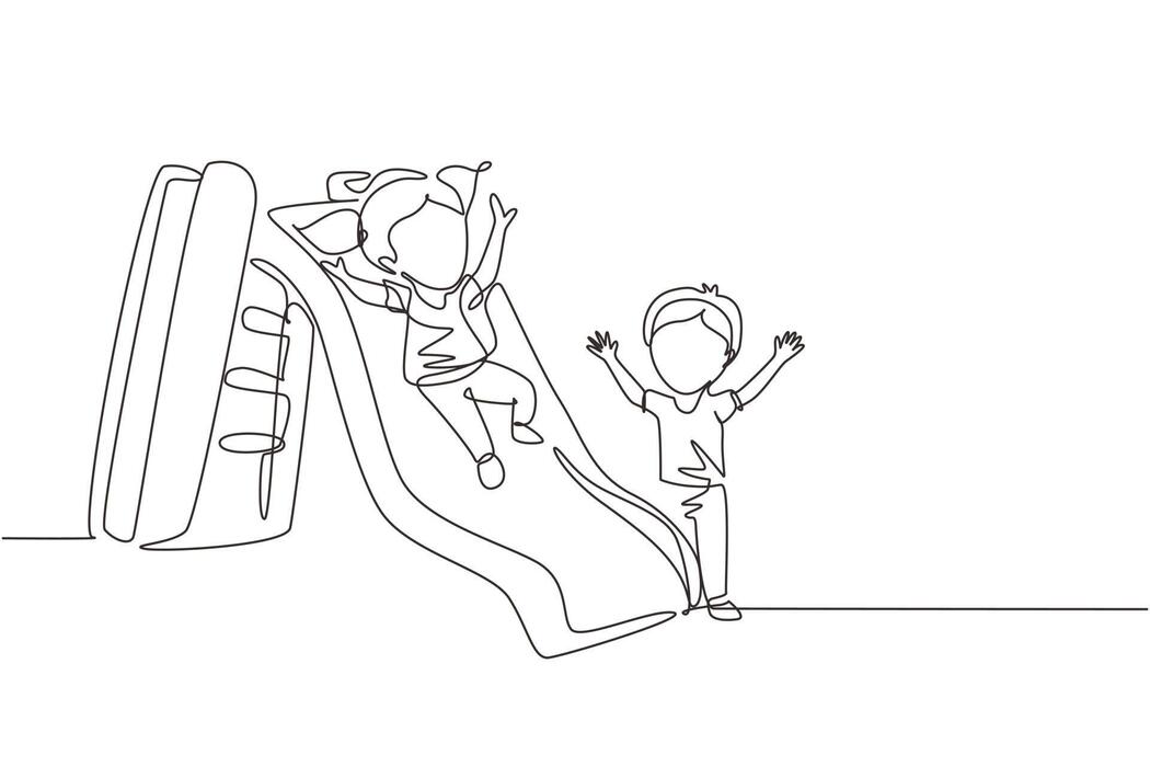 One Line Drawing Kids Vector Art, Icons, and Graphics for Free Download