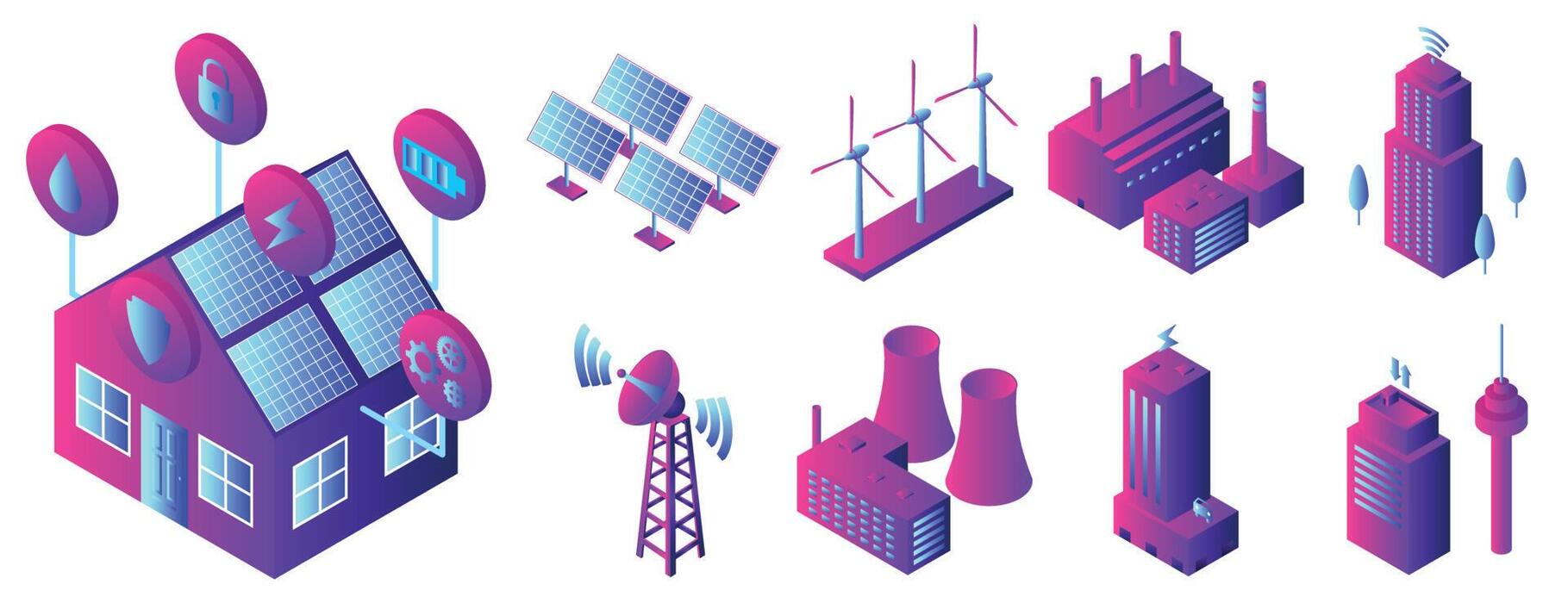 Isometric Building Vector Art, Icons, and Graphics for Free Download