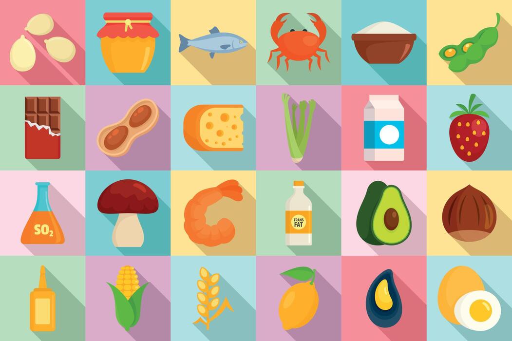 Food Allergy Icons Vector Art, Icons, and Graphics for Free Download