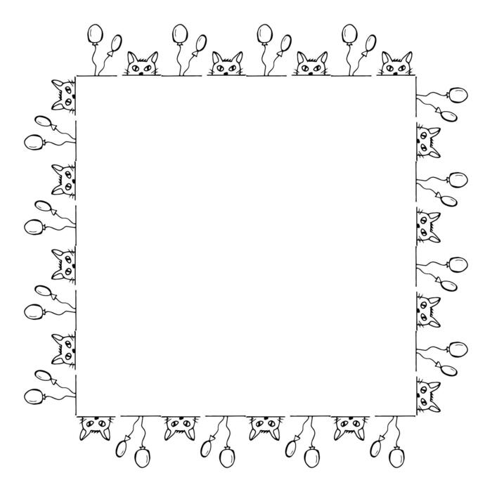 Cat Frame Vector Art, Icons, and Graphics for Free Download