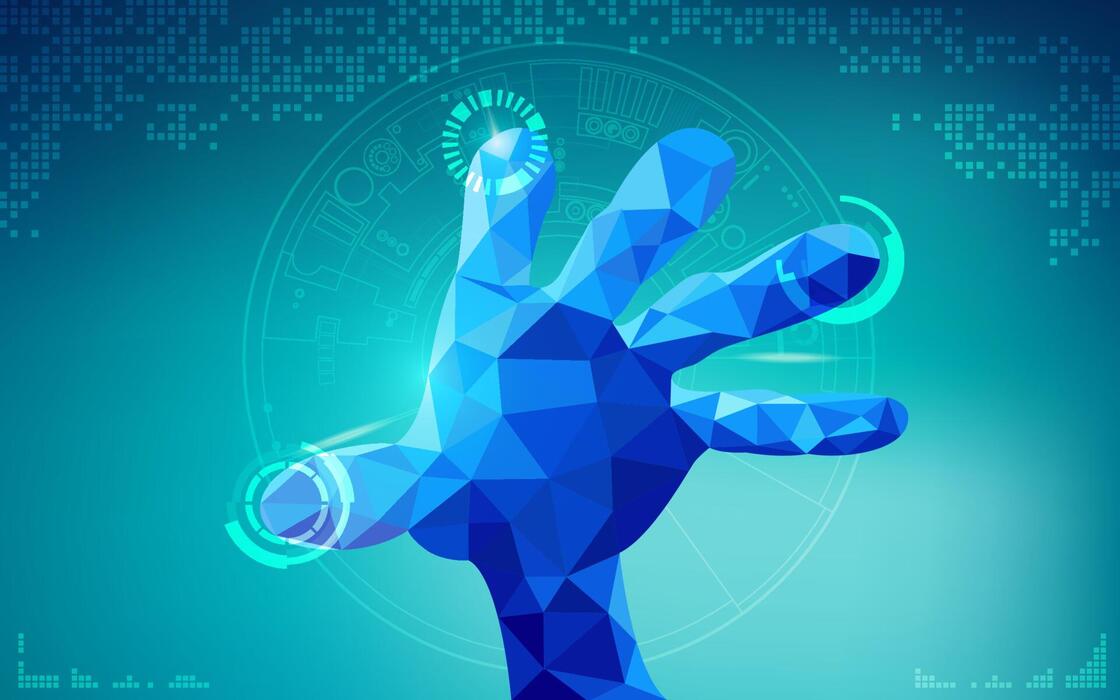 Hologram Hand Vector Art, Icons, and Graphics for Free Download