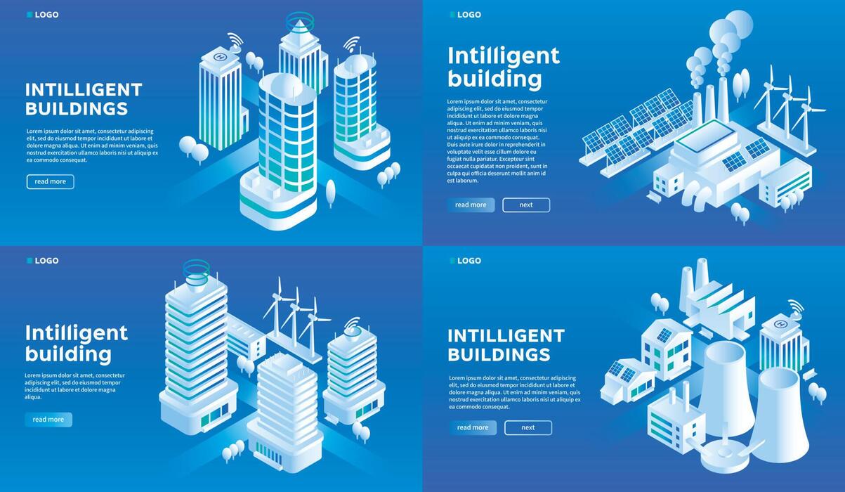 Isometric Building Vector Art, Icons, and Graphics for Free Download