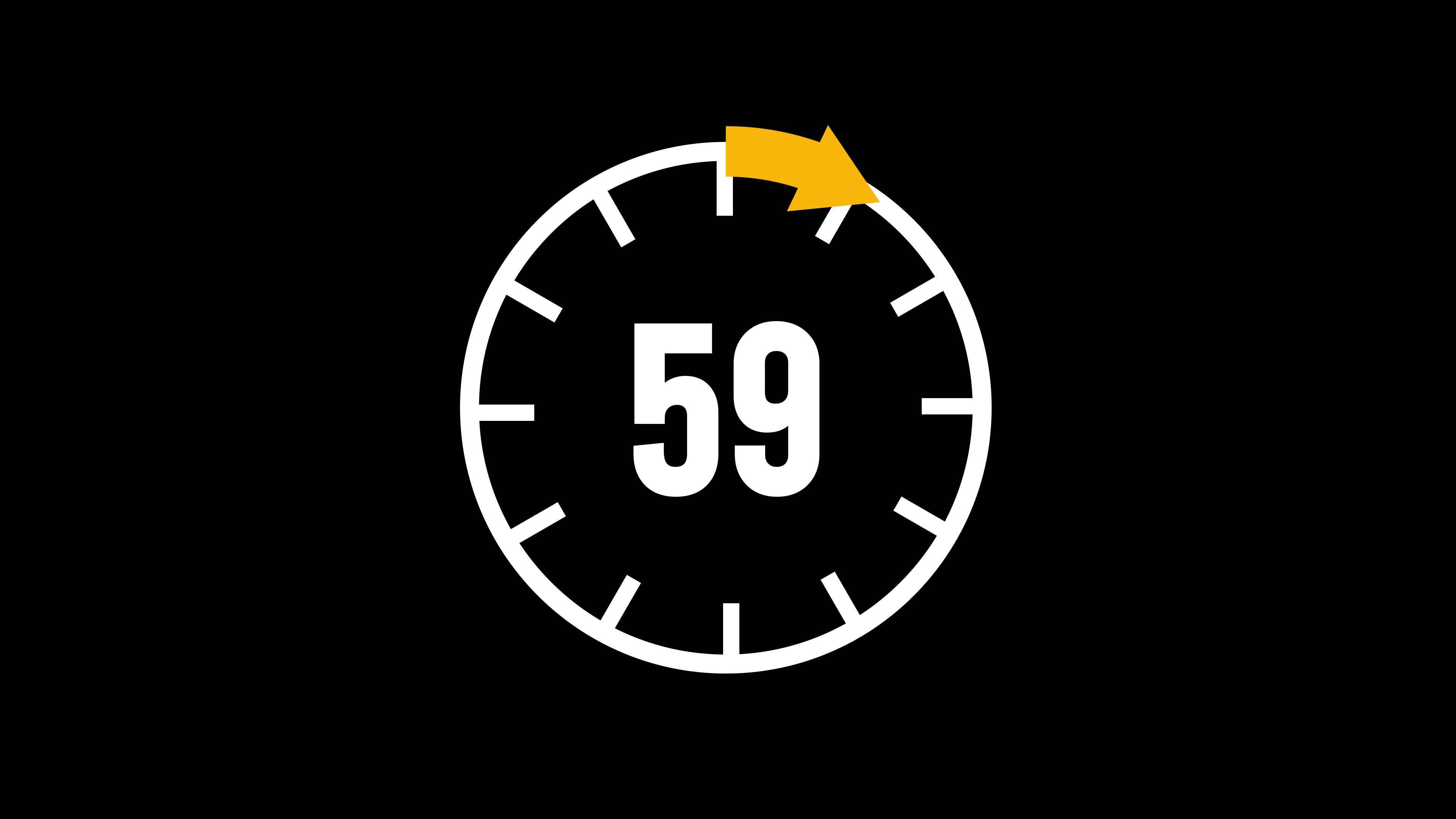 Countdown One Minute Animation From 60 To 0 Seconds 8976741 Stock Video At Vecteezy