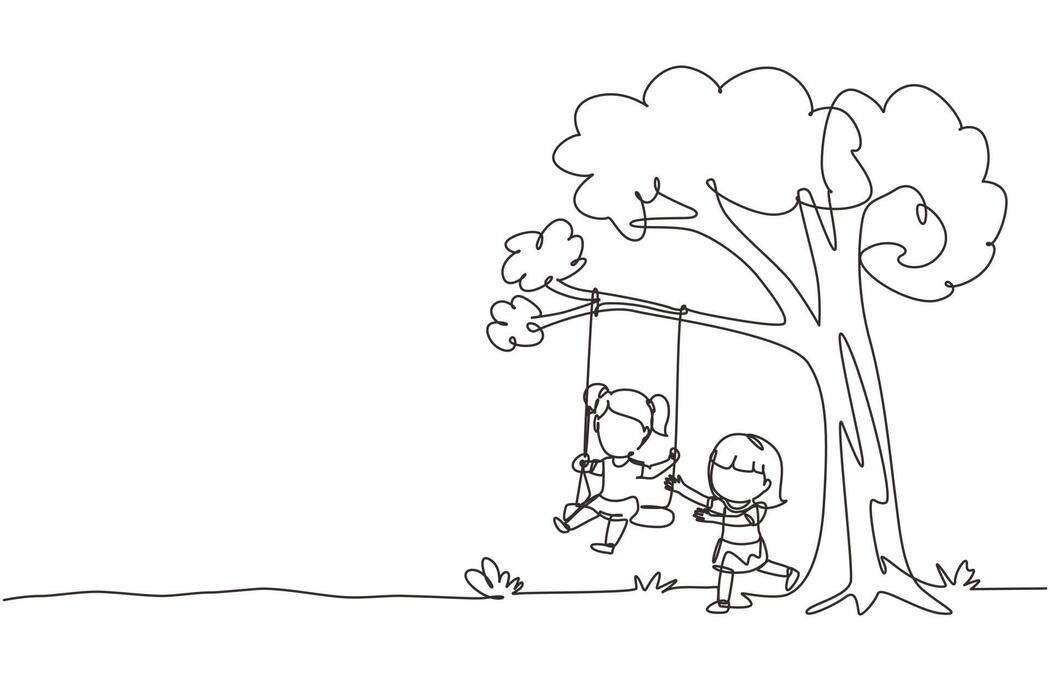 Children Playing Outline Vector Art, Icons, and Graphics for Free Download