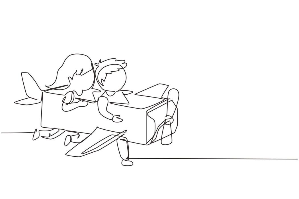 Children Line Drawing Vector Art, Icons, and Graphics for Free Download