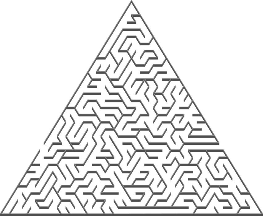 Triangle Maze Vector Art, Icons, and Graphics for Free Download