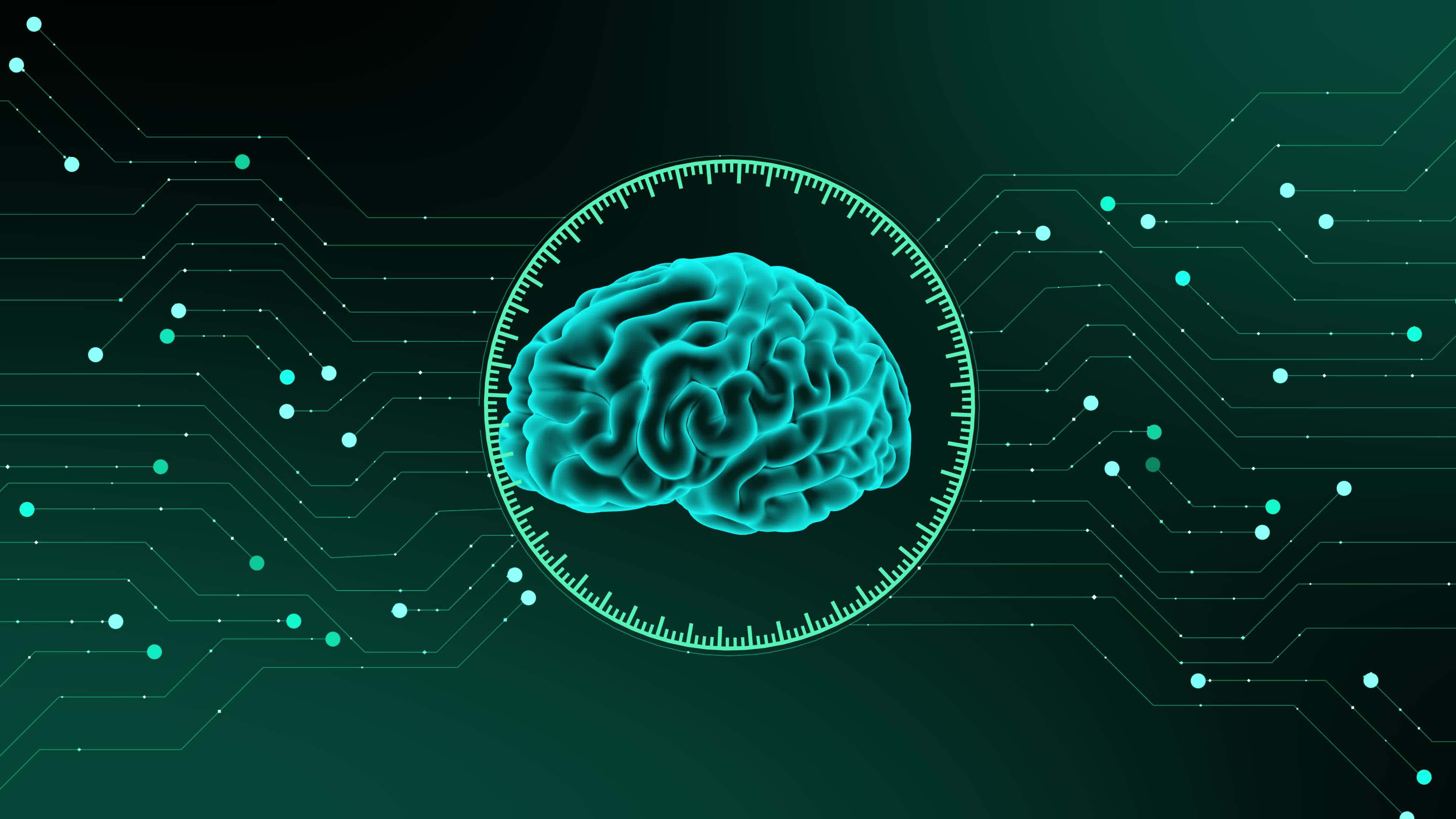 Circuit Data Neural Network Ai Technology Cloud Computing Bits Internet 5g Blue Background