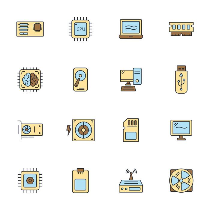 Computer Components Vector Art, Icons, and Graphics for Free Download