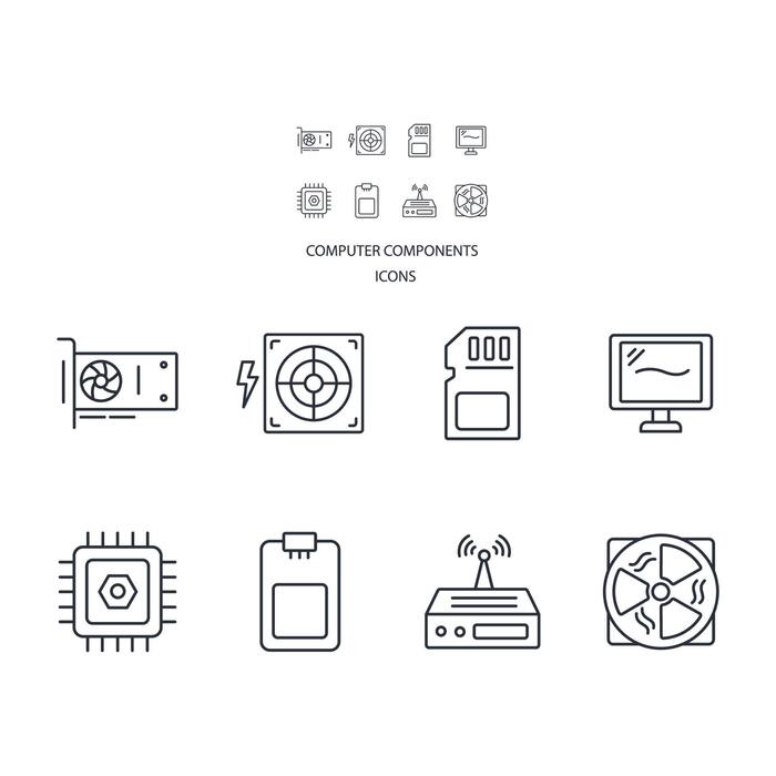 Computer Components Vector Art, Icons, and Graphics for Free Download