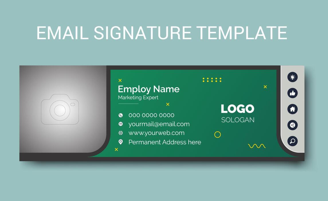 Email Signature Mockup Vector Art, Icons, and Graphics for Free Download