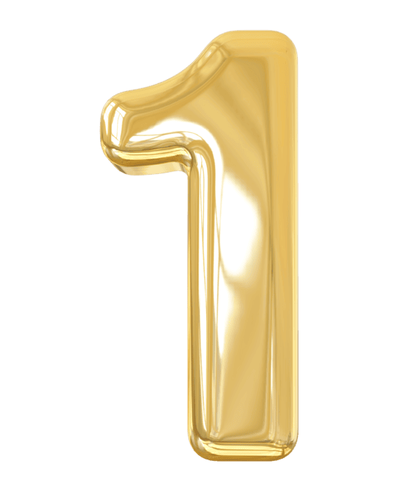 Number 1 Gold PNGs for Free Download