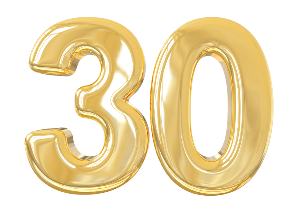 30th Anniversary PNGs for Free Download