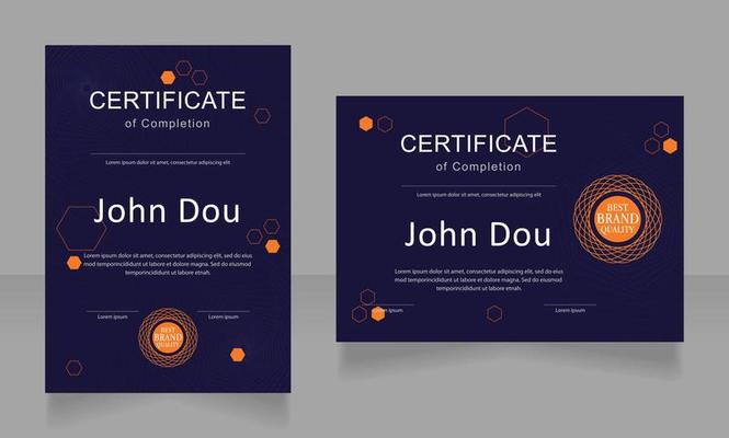 Computer Certificate Template Vector Art, Icons, and Graphics for Free ...