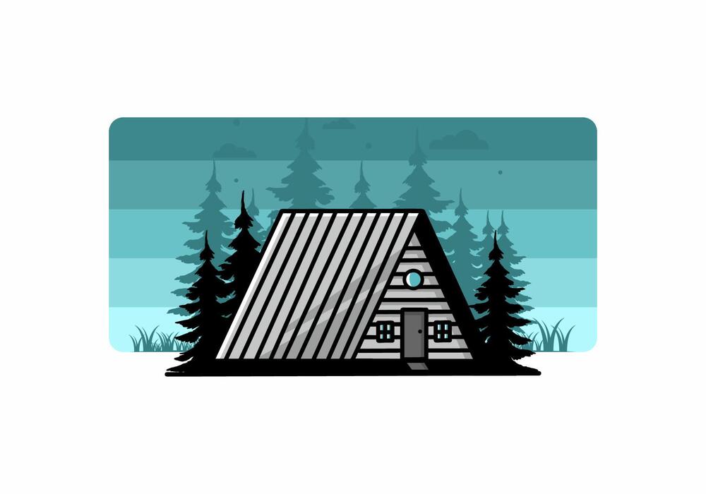 Lake Cabin Vector Art, Icons, and Graphics for Free Download