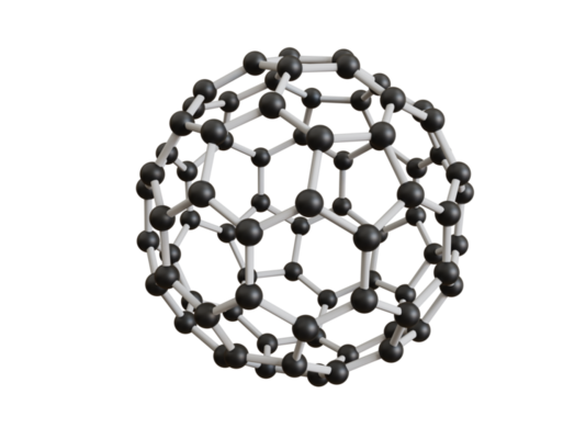 Molecule and buckyballs structure biotechnology concept 9368840 PNG
