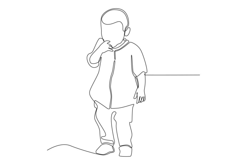 Children Line Drawing Vector Art, Icons, and Graphics for Free Download