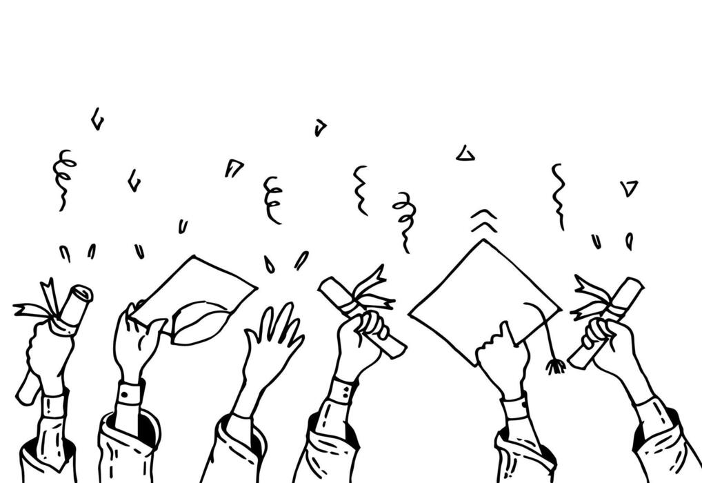 Graduation Doodle Vector Art, Icons, and Graphics for Free Download