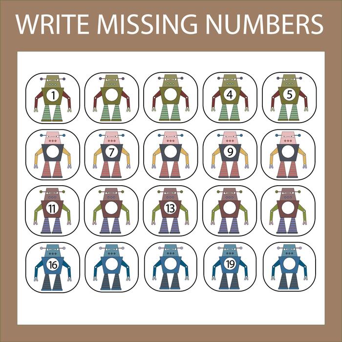 Write The Missing Number Vector Art, Icons, and Graphics for Free Download