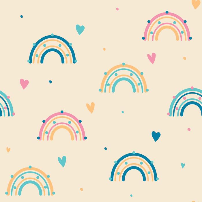 Cute Rainbow Pattern Vector Art, Icons, and Graphics for Free Download