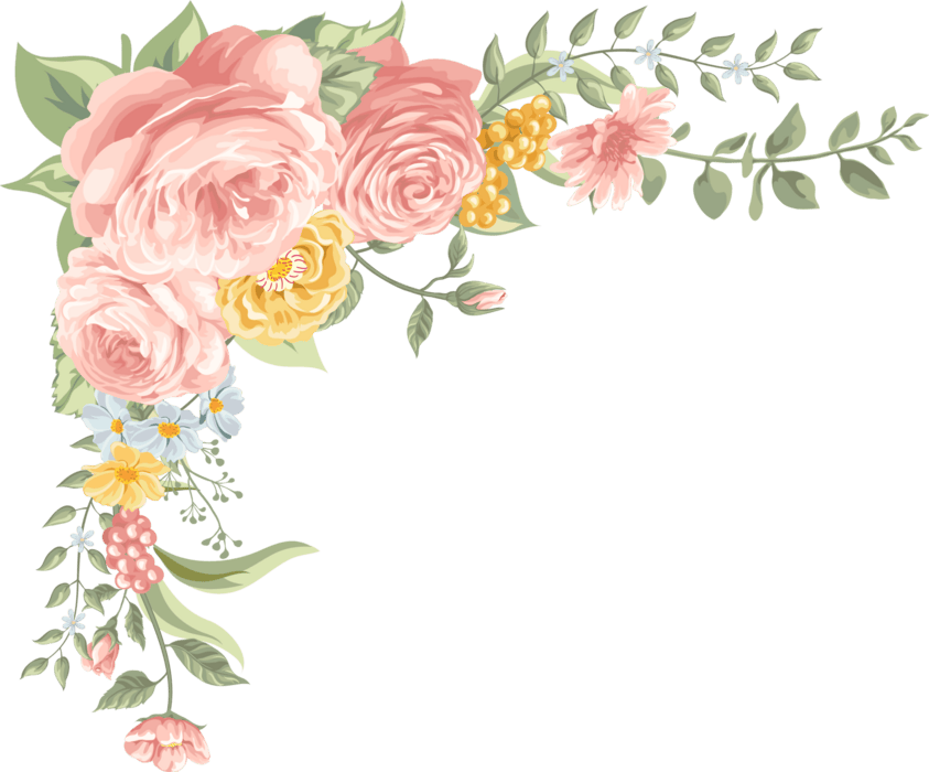 Esquina De Flores PNG para descargar gratis