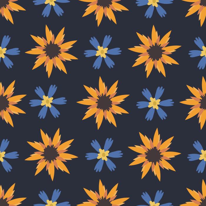Sunflower Pattern Vector Art, Icons, and Graphics for Free Download